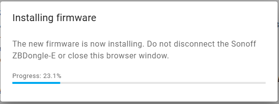 Updating Firmware for Sonoff ZBDongle-E Zigbee USB Controller