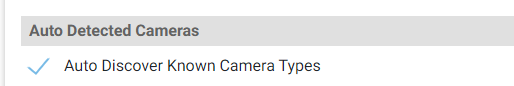 Enabling Camera Auto-discovery