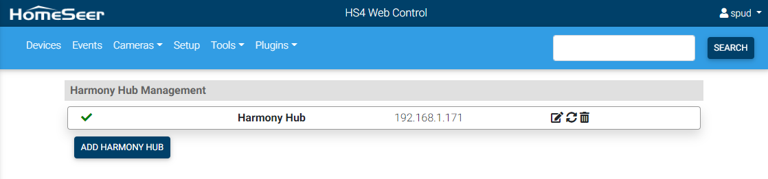 Setting Up the Harmony Hub Plugin
