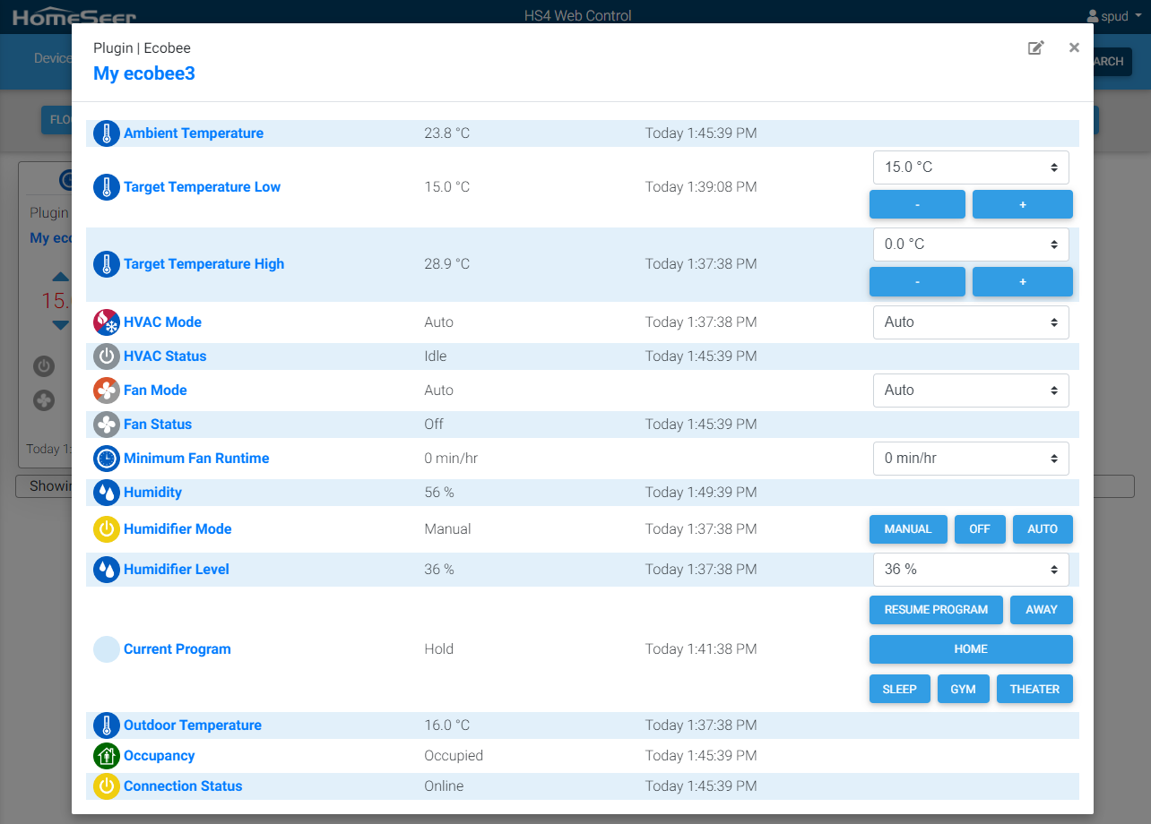 Setting Up the Ecobee Plugin
