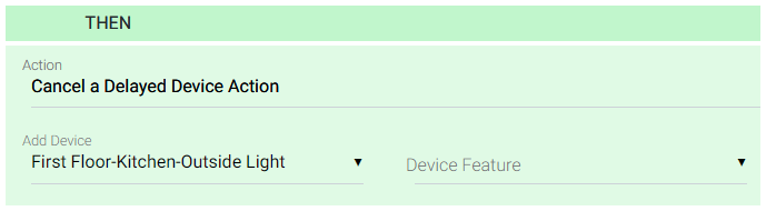 Cancel a Delayed Device Action